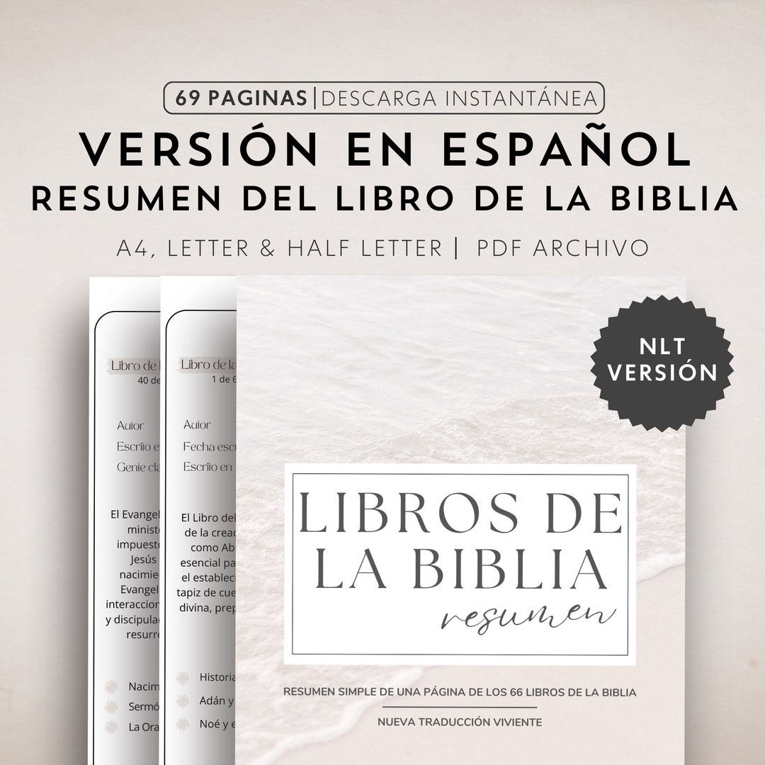 Spanish Books of the Bible Summary Guide Digital Bible Study En Espanol ...