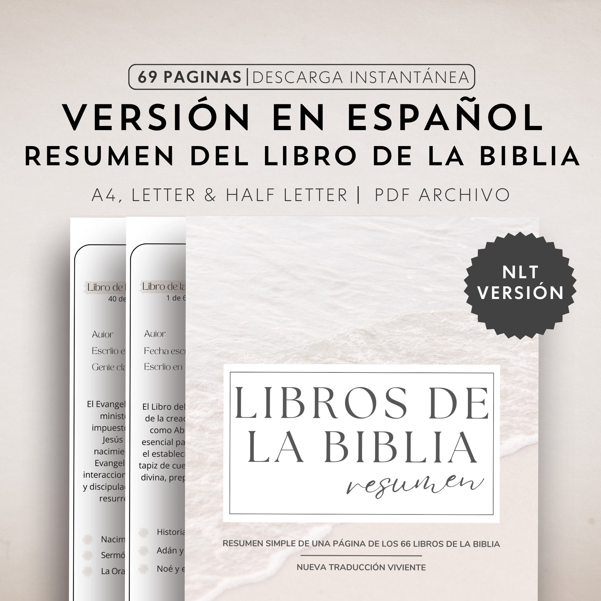 Spanish Books of the Bible Summary Guide Digital Bible Study En Espanol ...