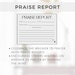 Printable Prayer Request Cards Praise Report Card Printable Church ...