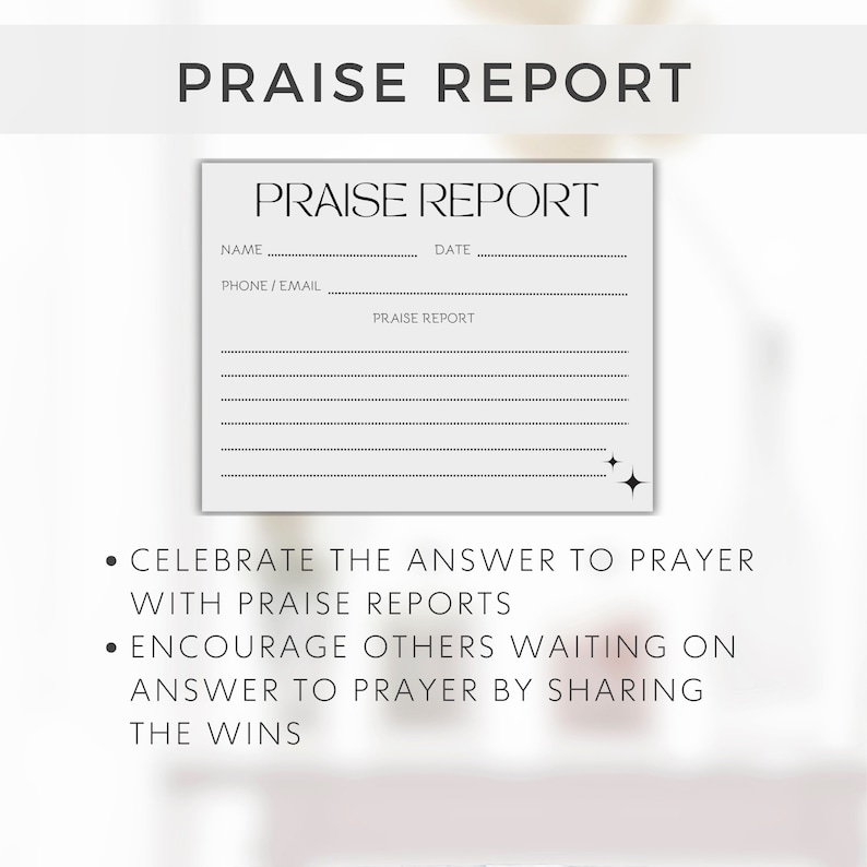 Printable Prayer Request Cards Praise Report Card Printable Church ...