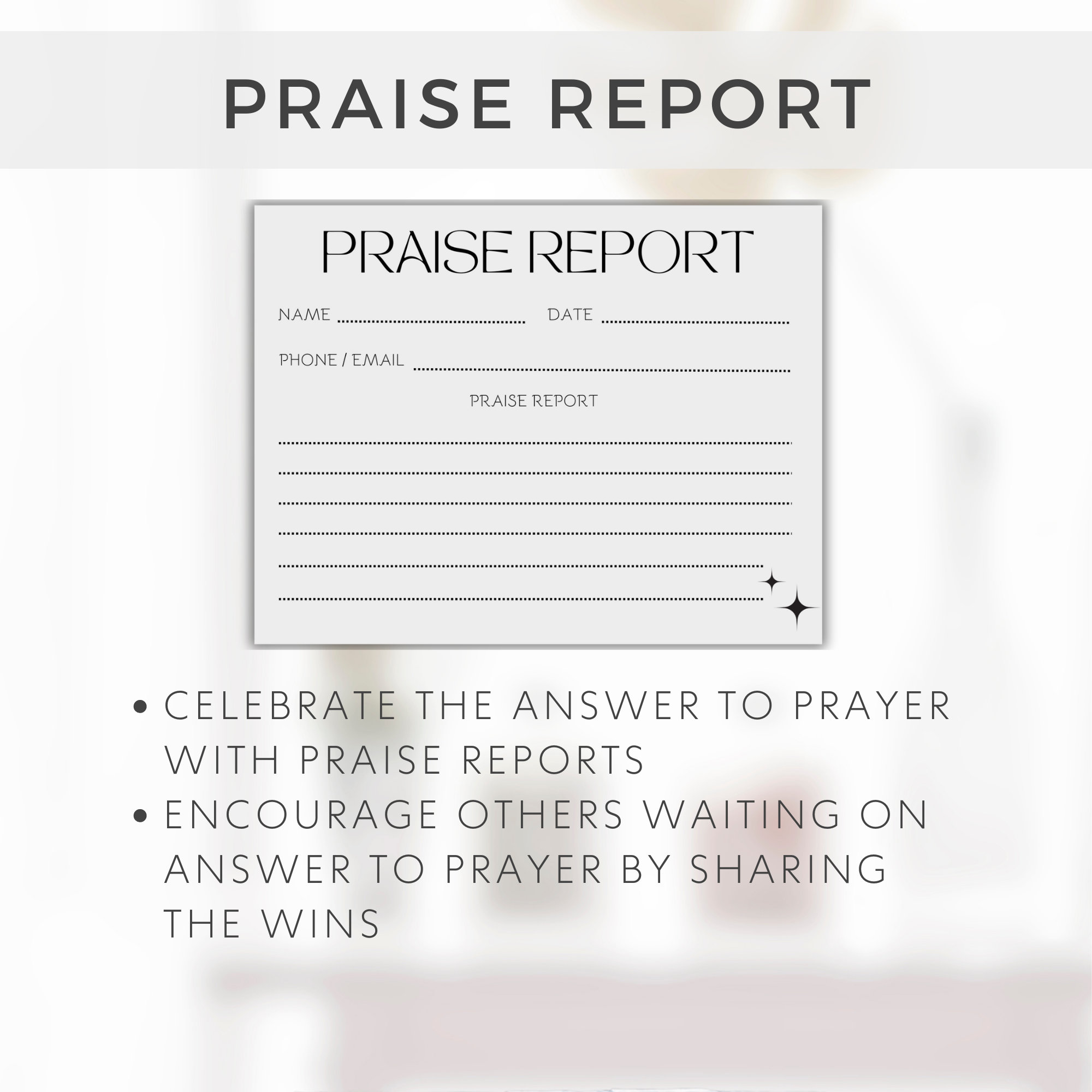 Printable Prayer Request Cards Praise Report Card Printable Church ...
