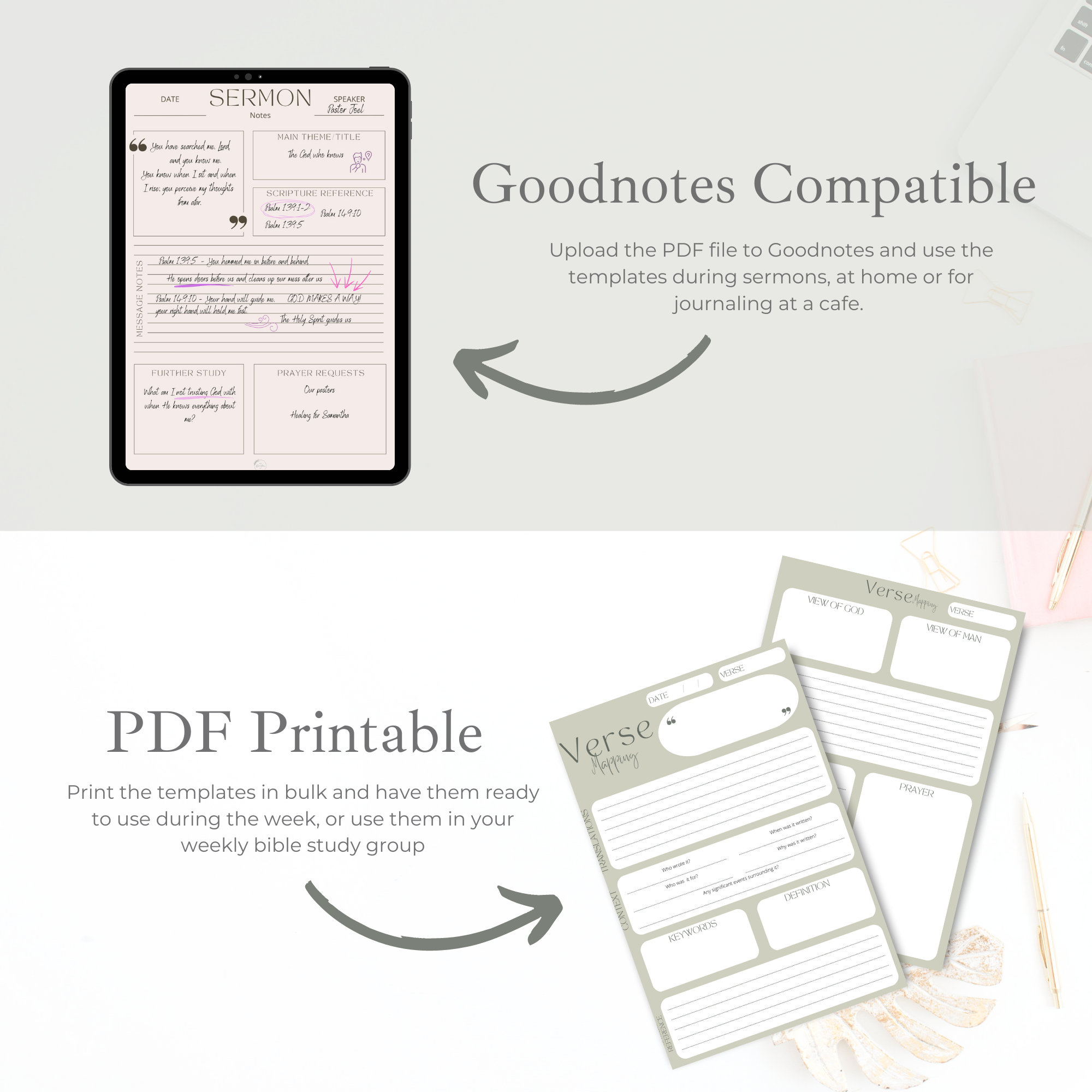 Bible Study Bundle Digital Bible Study Guide Printable Bible Notes ...