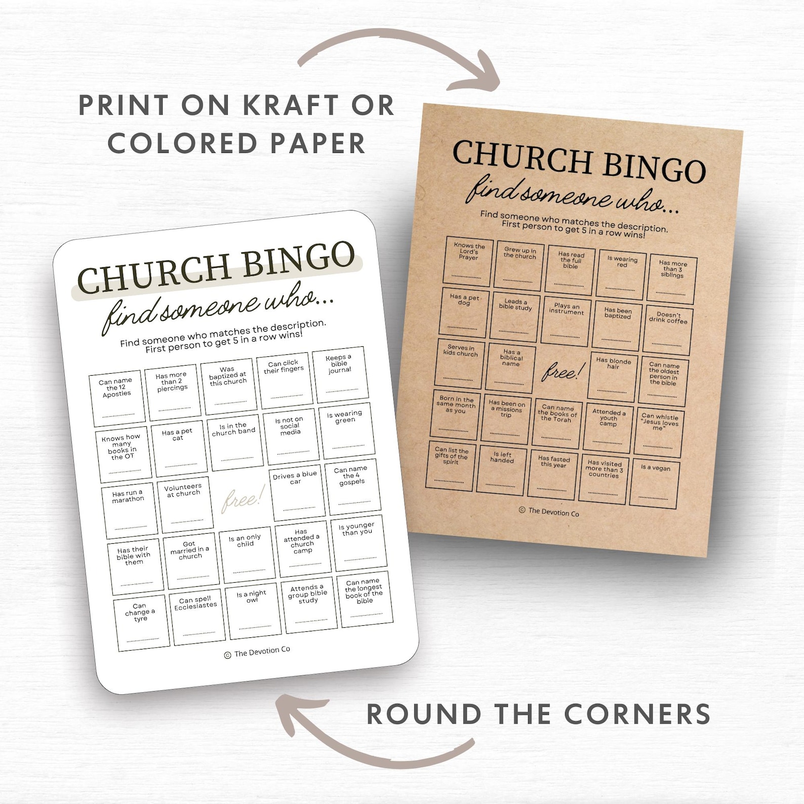 Printable Church Game Bingo Christian Icebreaker Card Find Someone Who ...