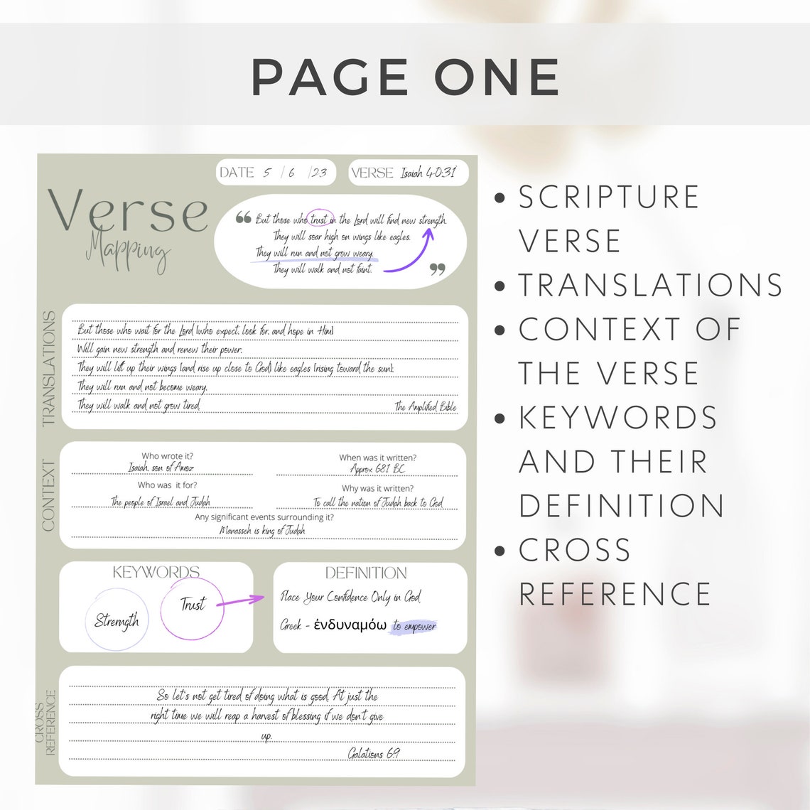 Verse Mapping Template Bible Verse Mapping Printable Bible Study ...