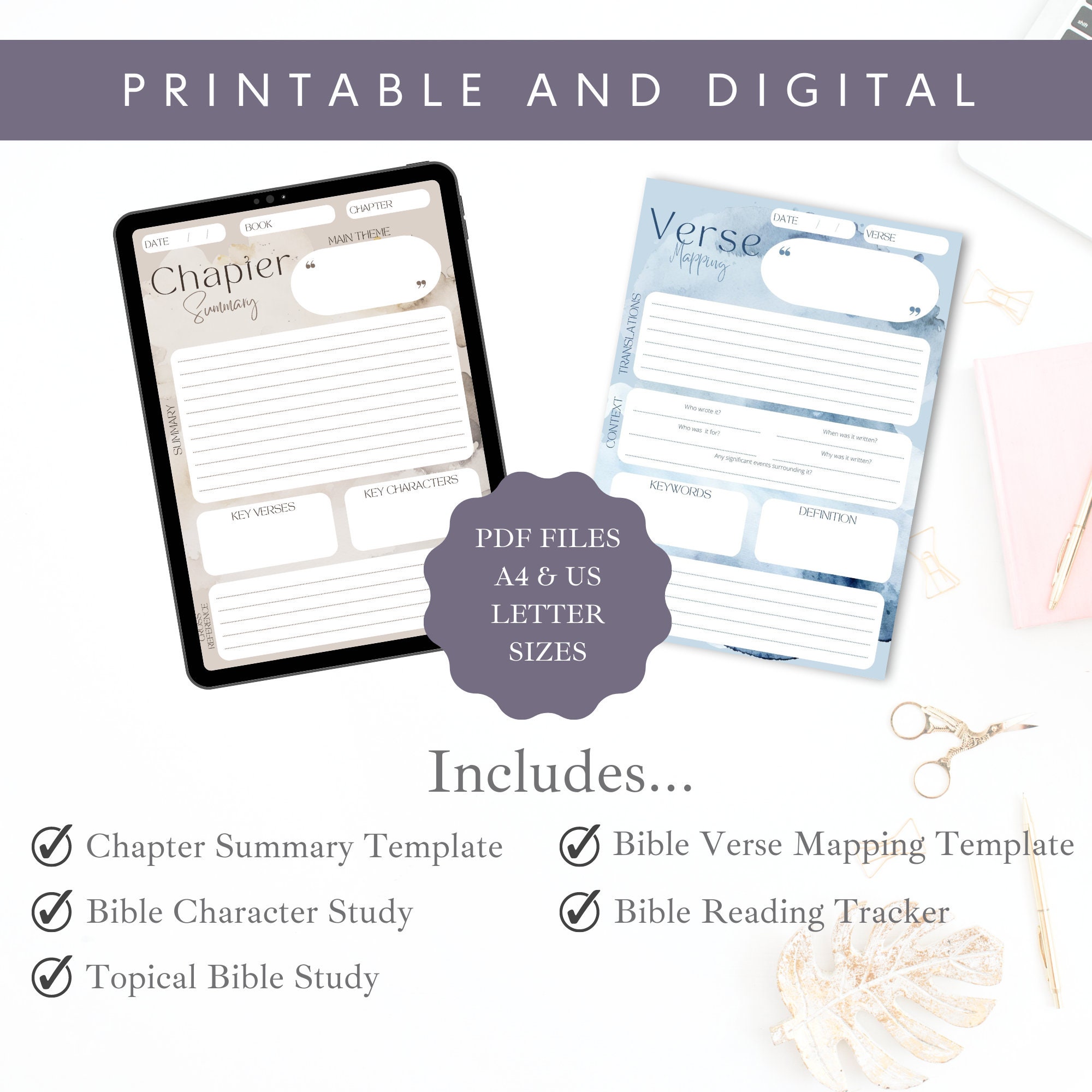 Guided Bible Study Template Printable Bible Study Bundle Sheets Bible ...