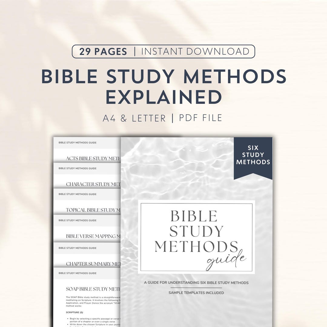 Bible Study Methods Printable Reference Guide for Devotions How to ...