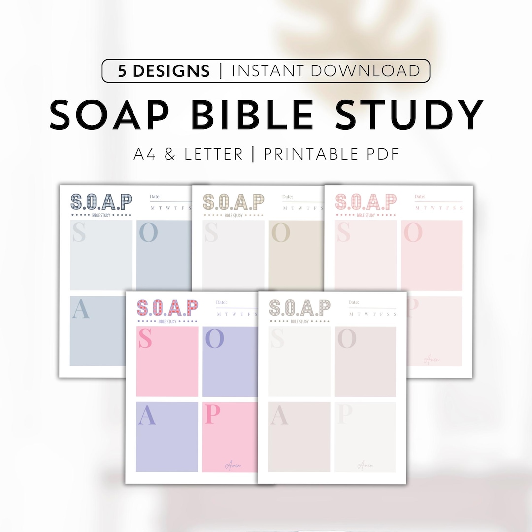 Printable SOAP Bible Study Template SOAP Note Page Youth Bible Template ...