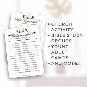 Bible Would You Rather Game Church Questions This or That Bible Quiz ...