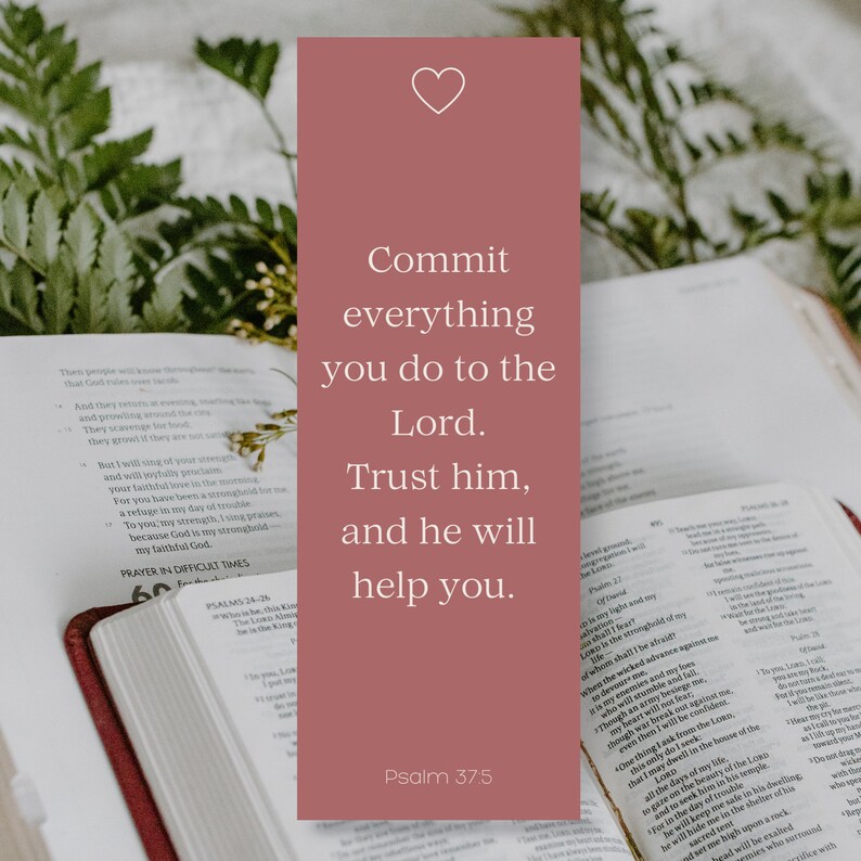 Digital Bookmarks Bible Verse Printable Scripture Bookmarks Download ...