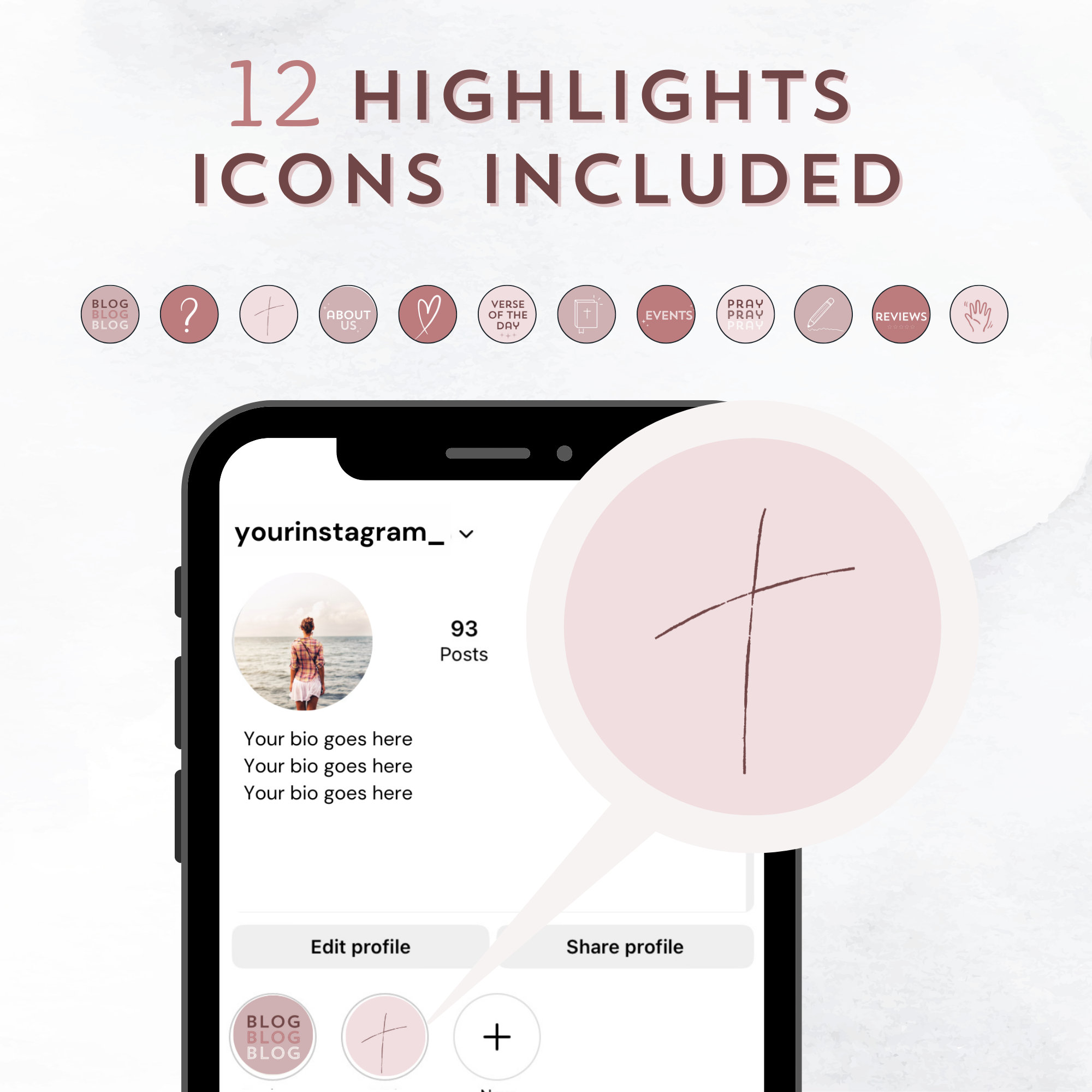 Christian Girl Instagram Template for Church Social Medium Canva ...
