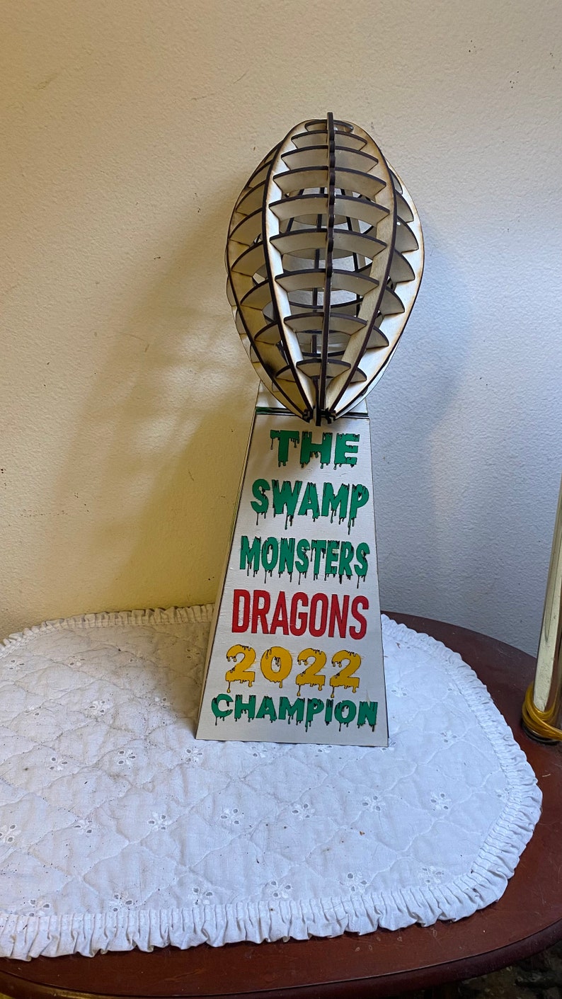 Football Trophy Made for Fantasy, Little League, Etc. Laser Cut Files ...