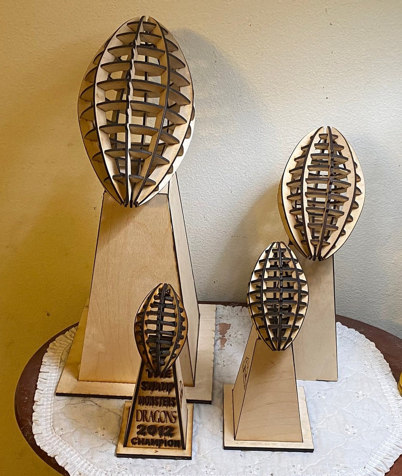 Football Trophy Made for Fantasy, Little League, Etc. Laser Cut Files ...