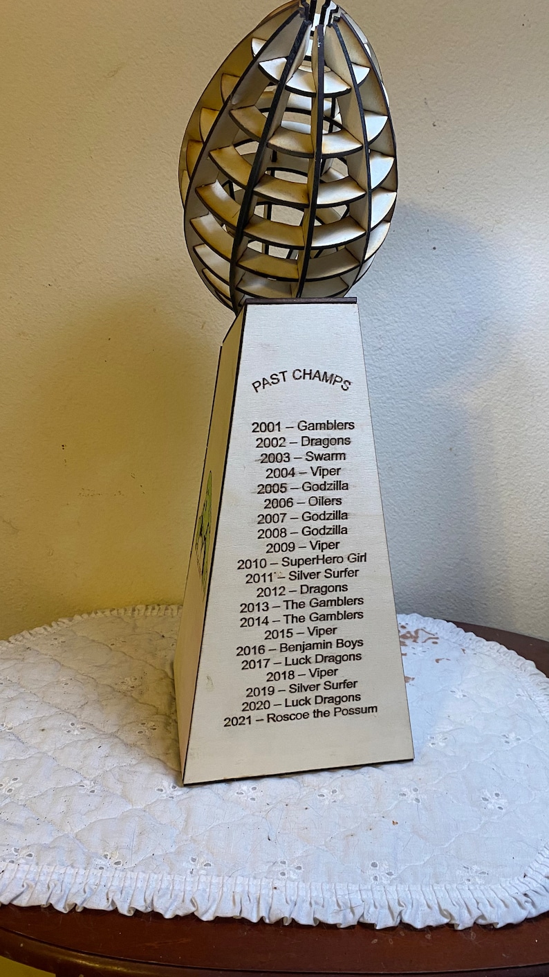 Football Trophy Made for Fantasy, Little League, Etc. Laser Cut Files ...