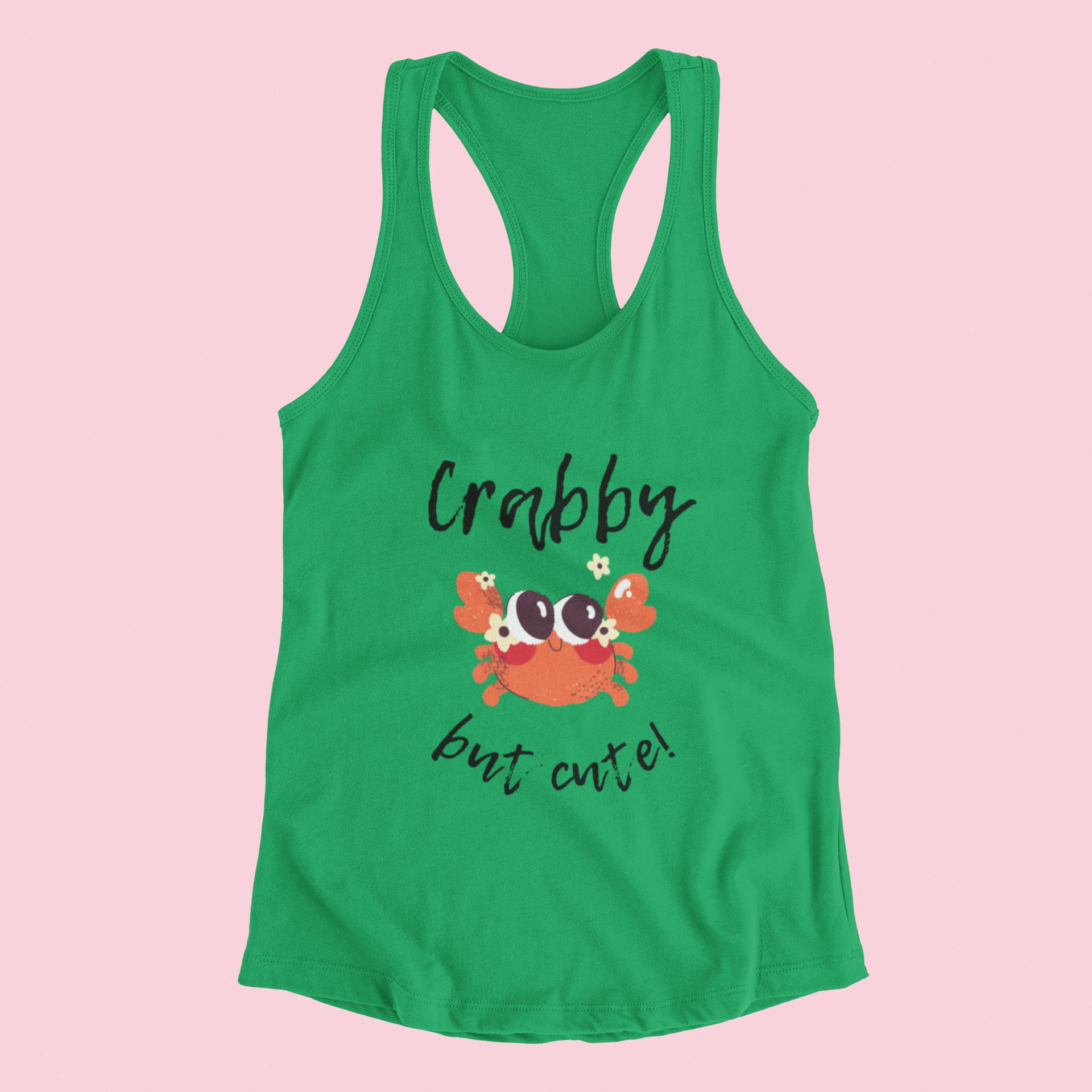 Crabby but Cute Crab Tank Top, Beach Tank Top, Crab Shirt, Vacay Mode ...