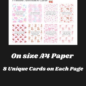 Coquette Self Love Affirmation Cards, 40 Cute Pink Aesthetic Cards ...