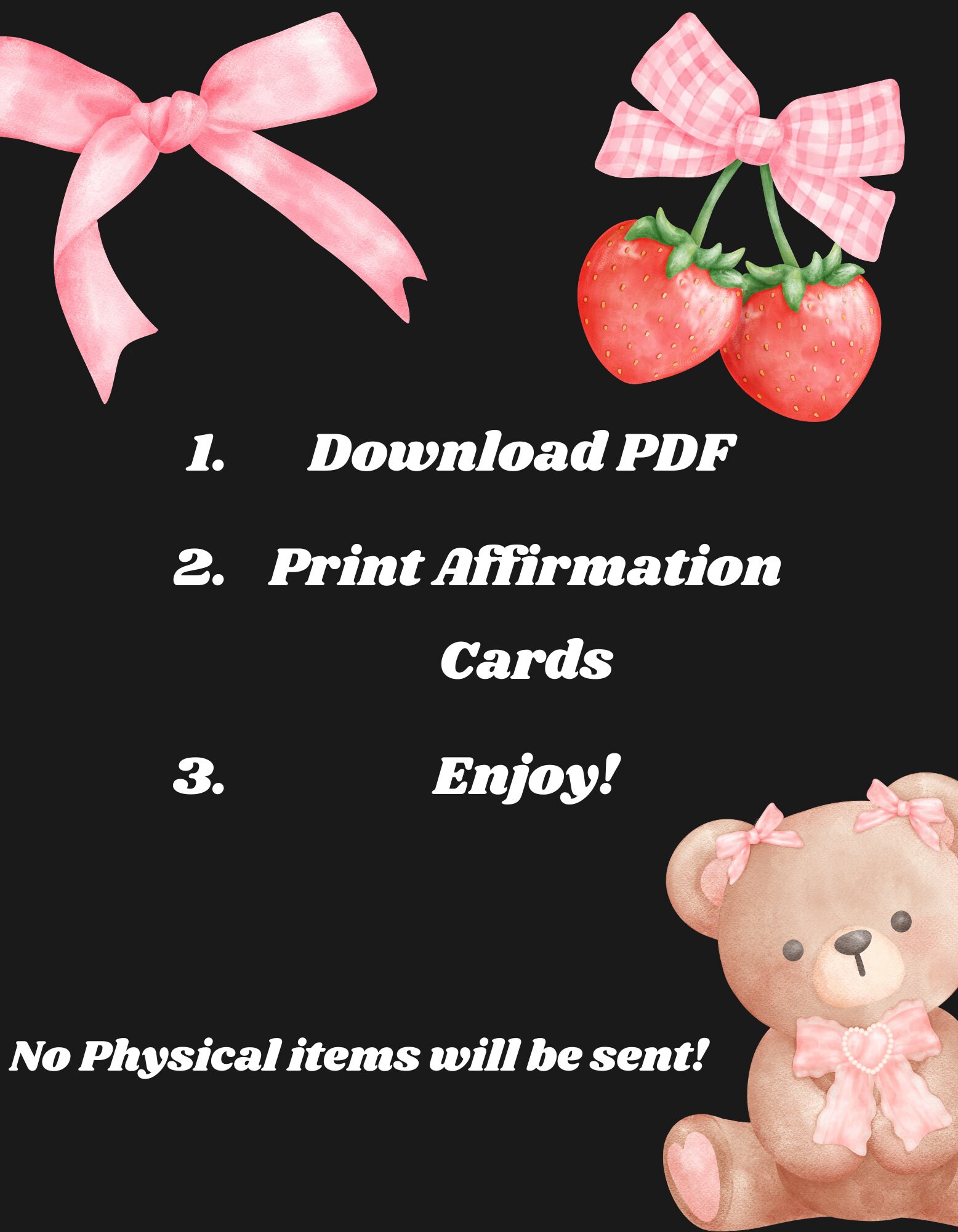 Coquette Self Love Affirmation Cards, 40 Cute Pink Aesthetic Cards ...