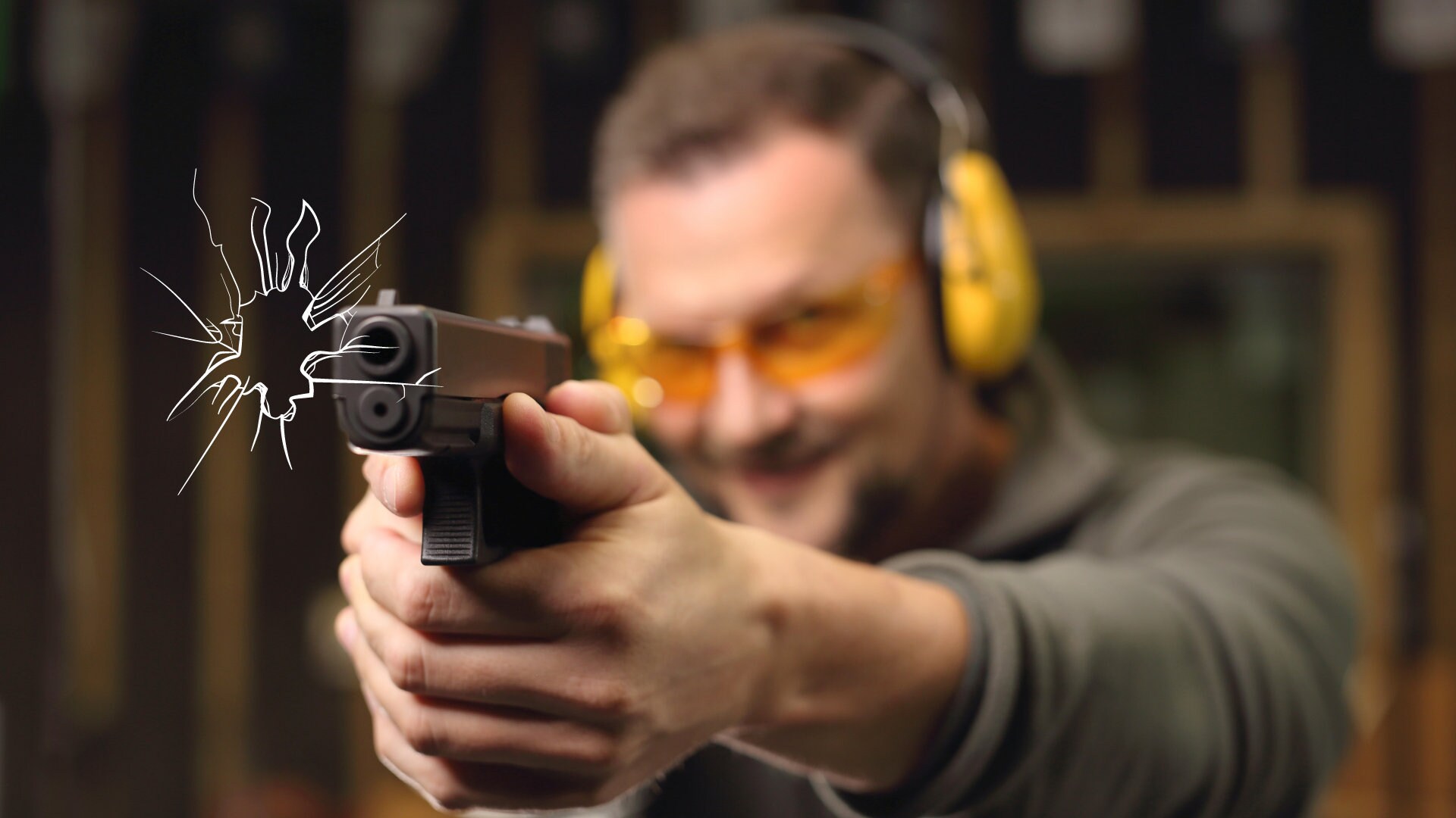 Screensaver Gun Shooting the Screen. Desktop Wallpaper - Etsy