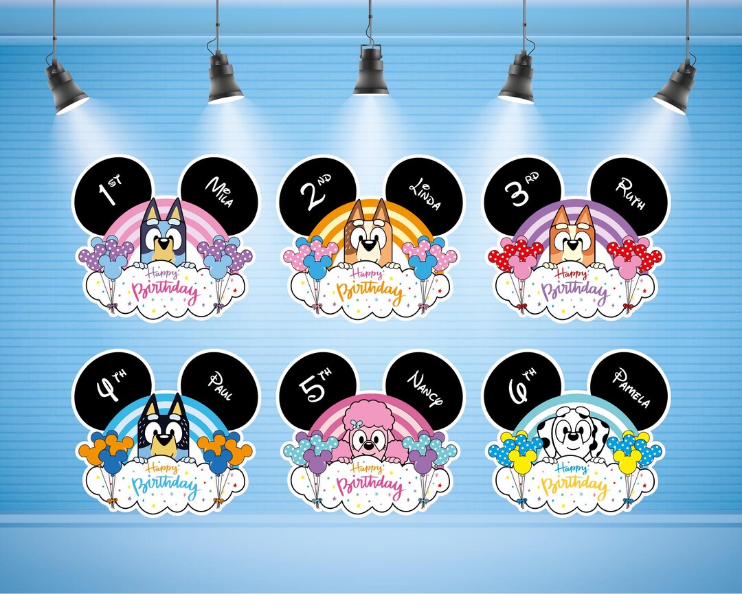 Bluey Happy Birthday Adoorable Door Magnets - Etsy