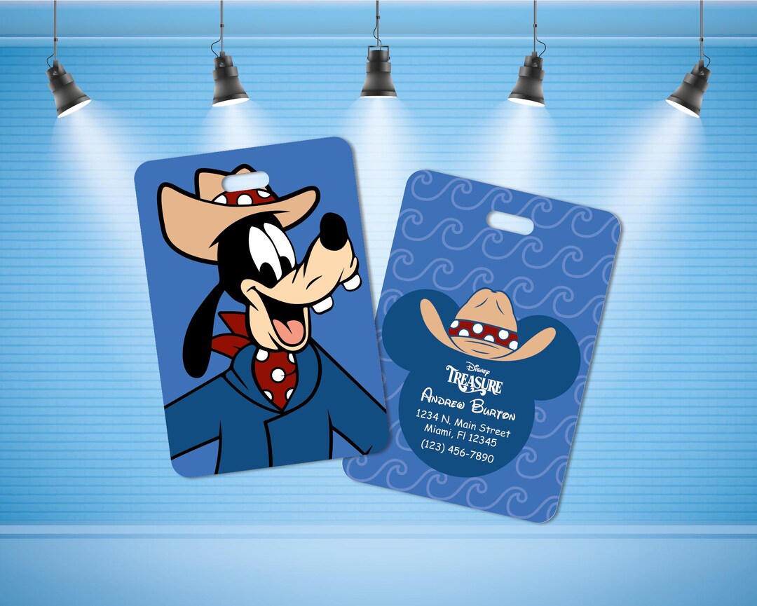 Goofy Luggage & Backpack Tags Front and Back - Etsy