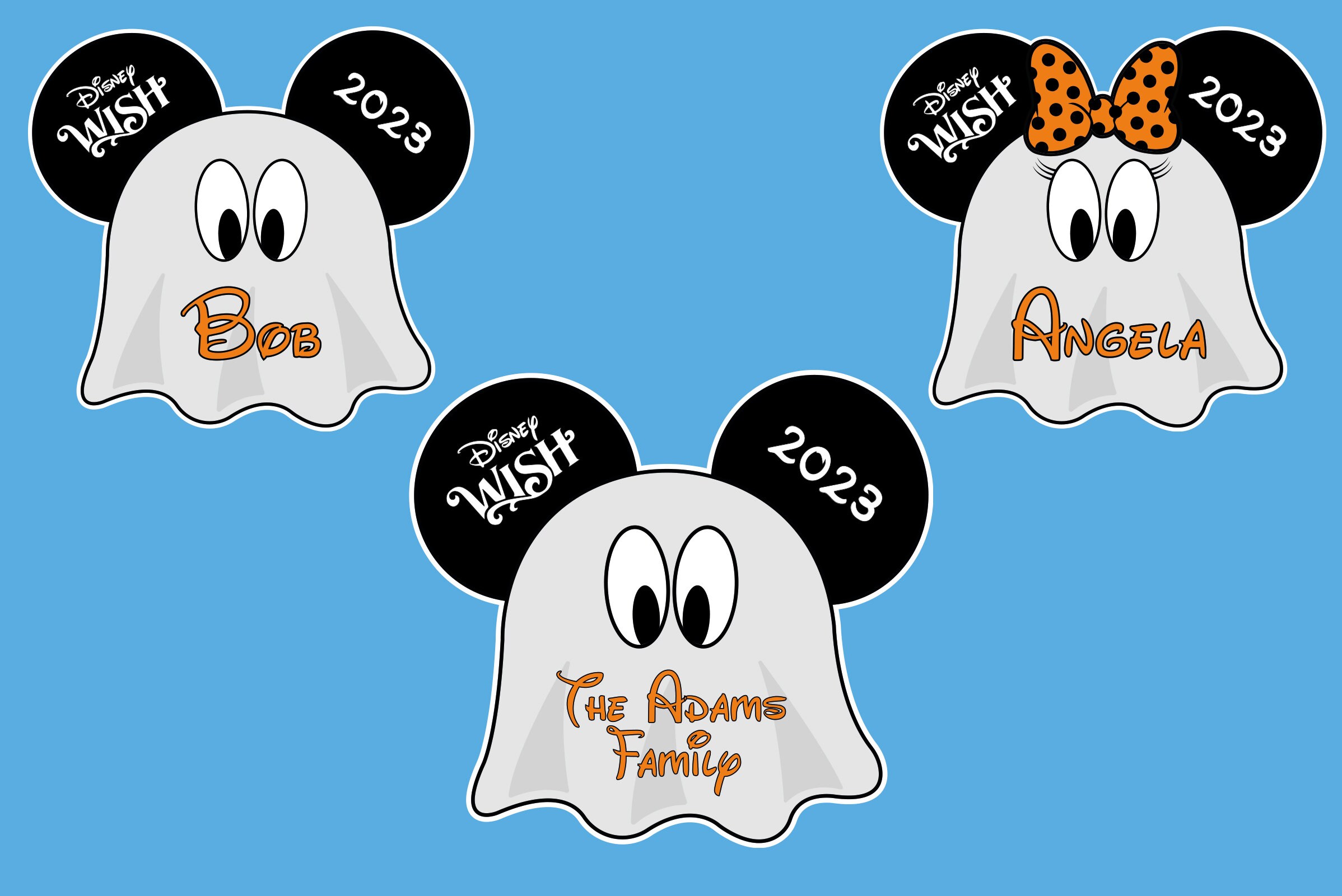 Mickey and Minnie Halloween Ghost Cruise Adoorable Door Magnets - Etsy