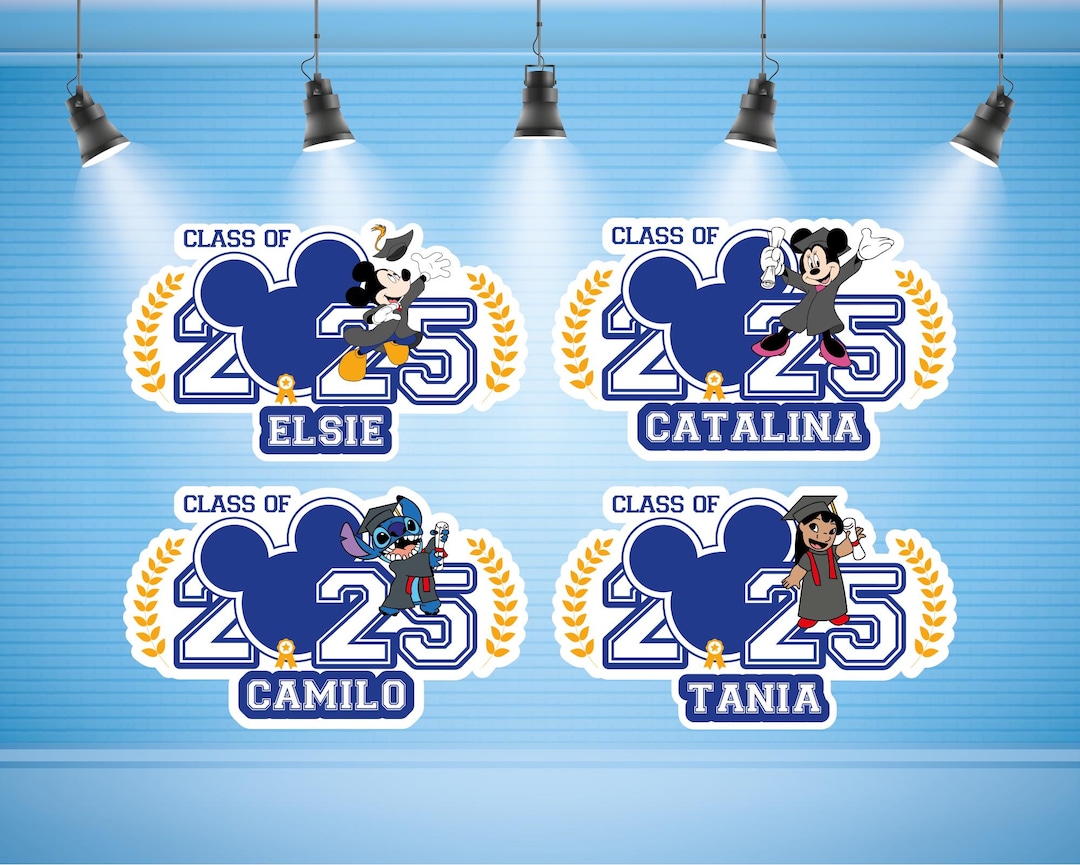 Mickey, Minnie, Stitch & Lilo Graduation Adoorable Magnets - Etsy
