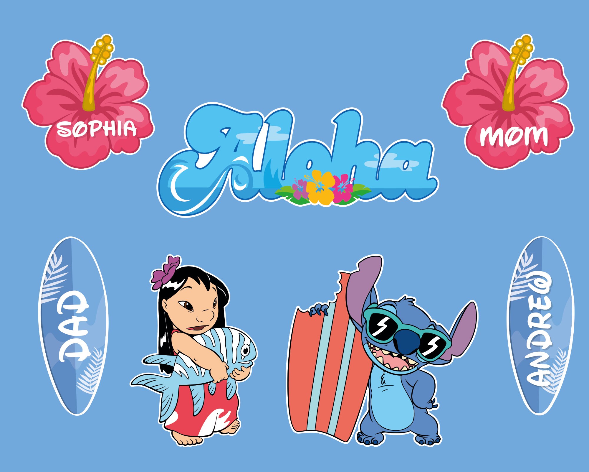 Lilo and Stitch Cruise Adoorable Door Magnets - Etsy