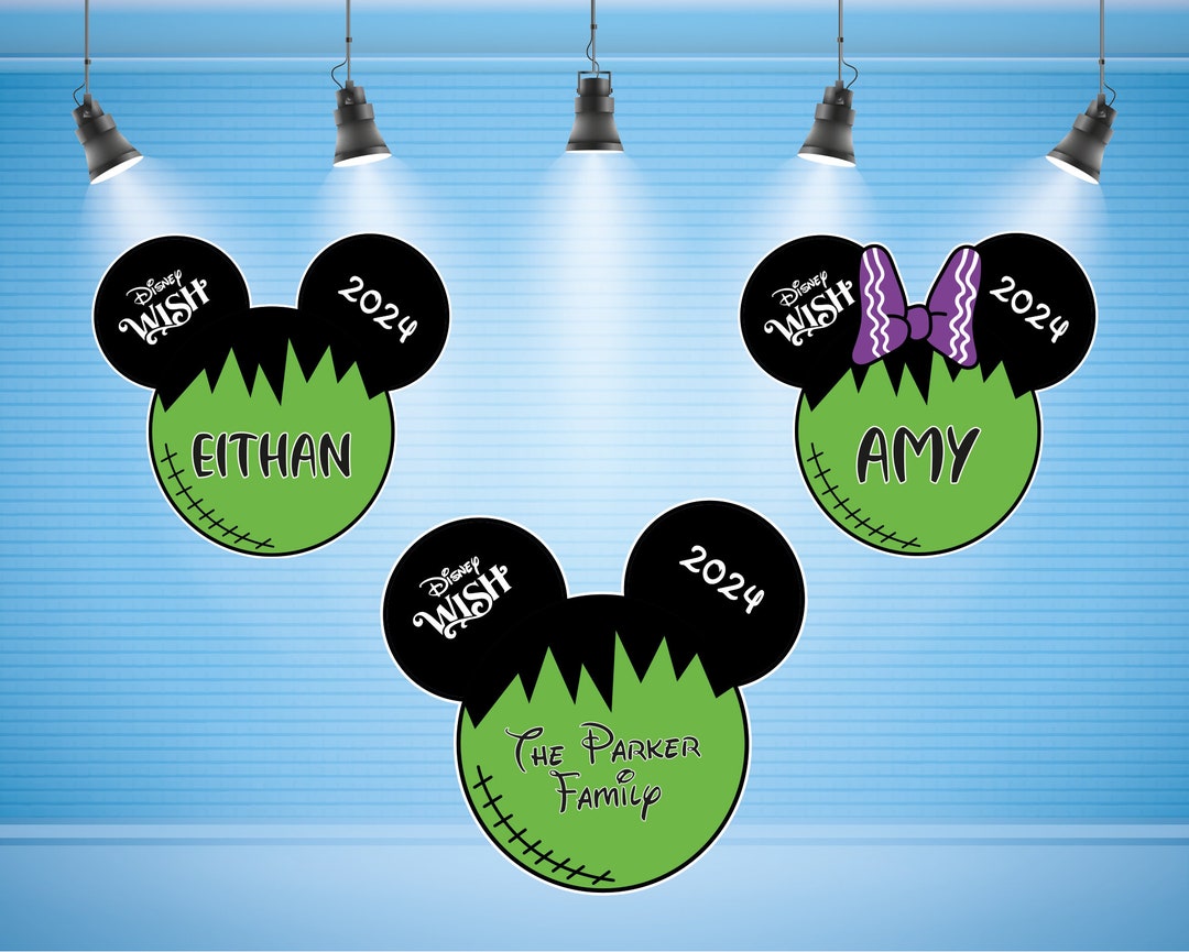 Mickey and Minnie Halloween Frankenstein Cruise Adoorable Door Magnets ...