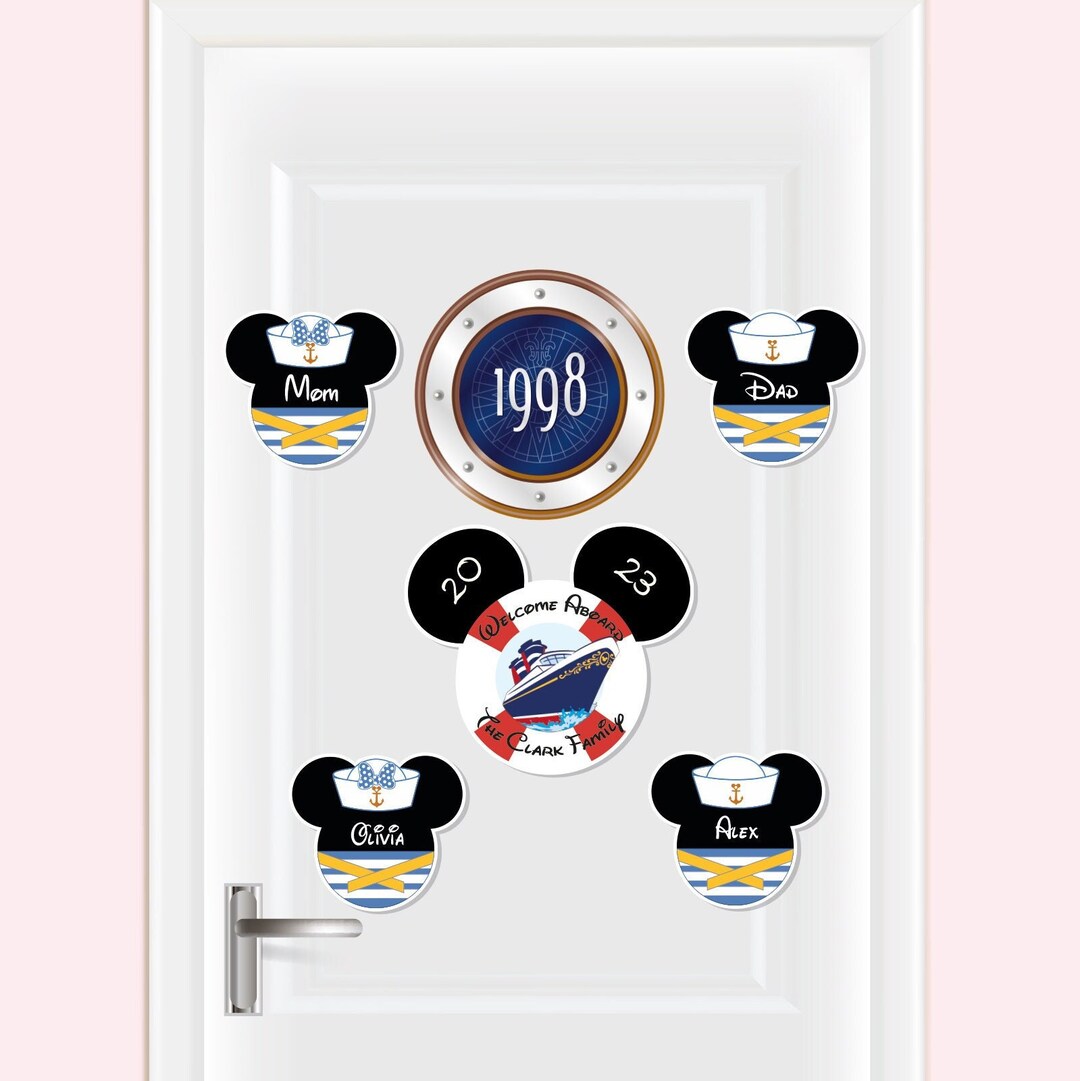 Mickey and Minnie Sailor Cruise Adoorable Door Magnets - Etsy