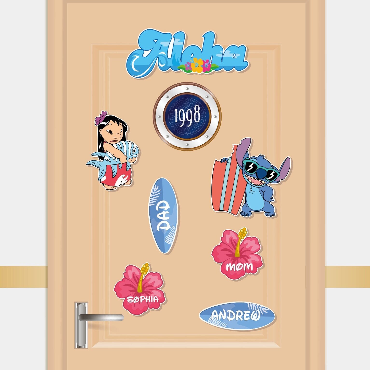 Lilo and Stitch Cruise Adoorable Door Magnets - Etsy