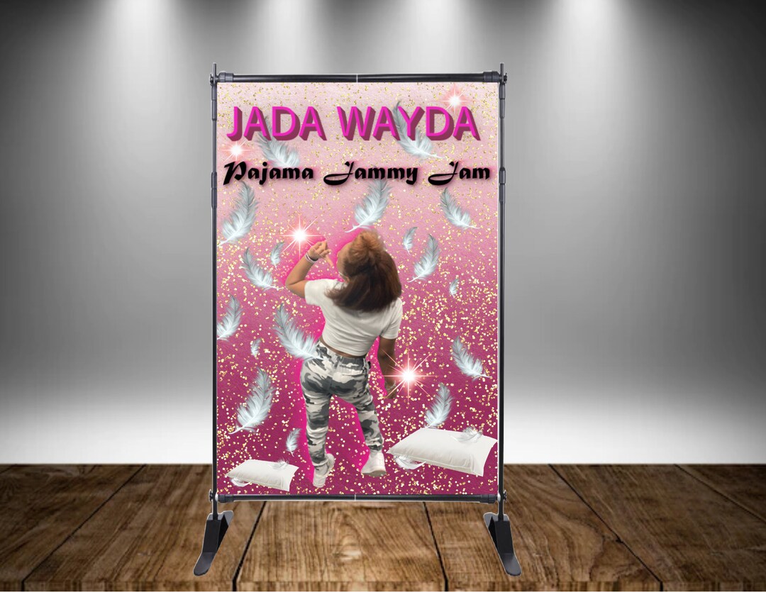Pajama Jammy Jam Sleepover Banner, Sleepover Backdrop, Birthday Banner ...