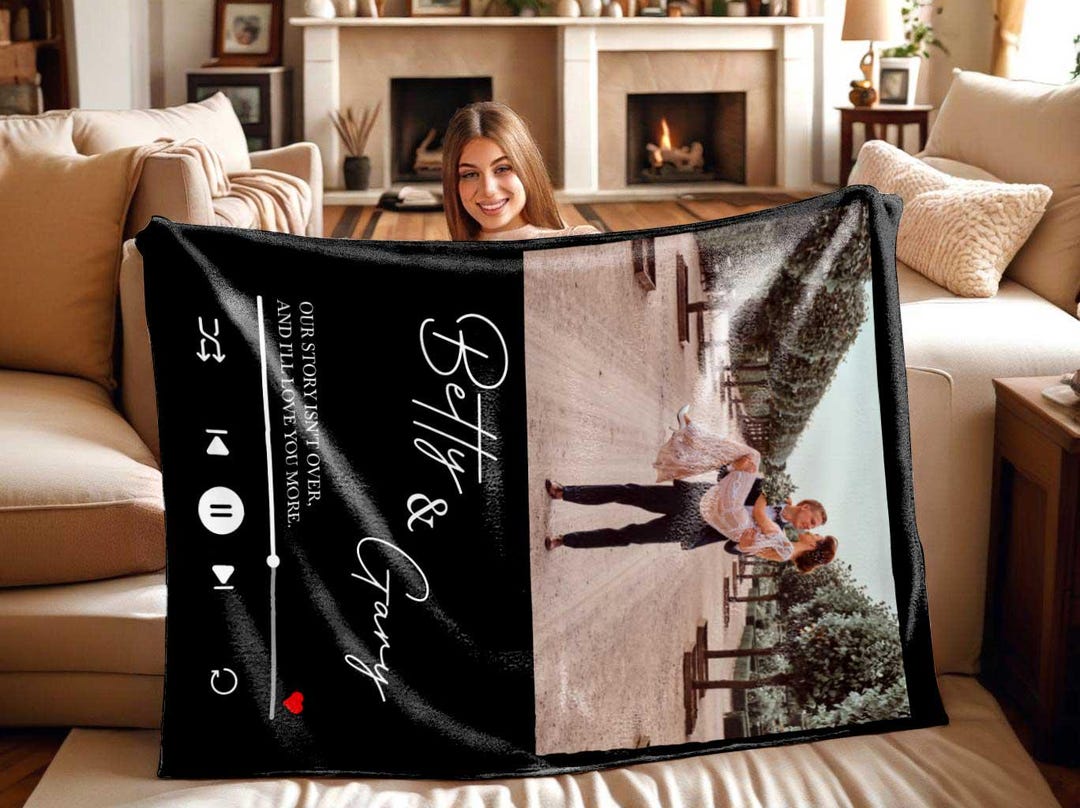 Custom Song Blanket With Custom Photo Blankets,personalized Music ...