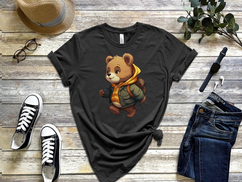 Teddy Bear Shirt, Teddy Bear Backpack, Gift for Traveler, Shirt for ...