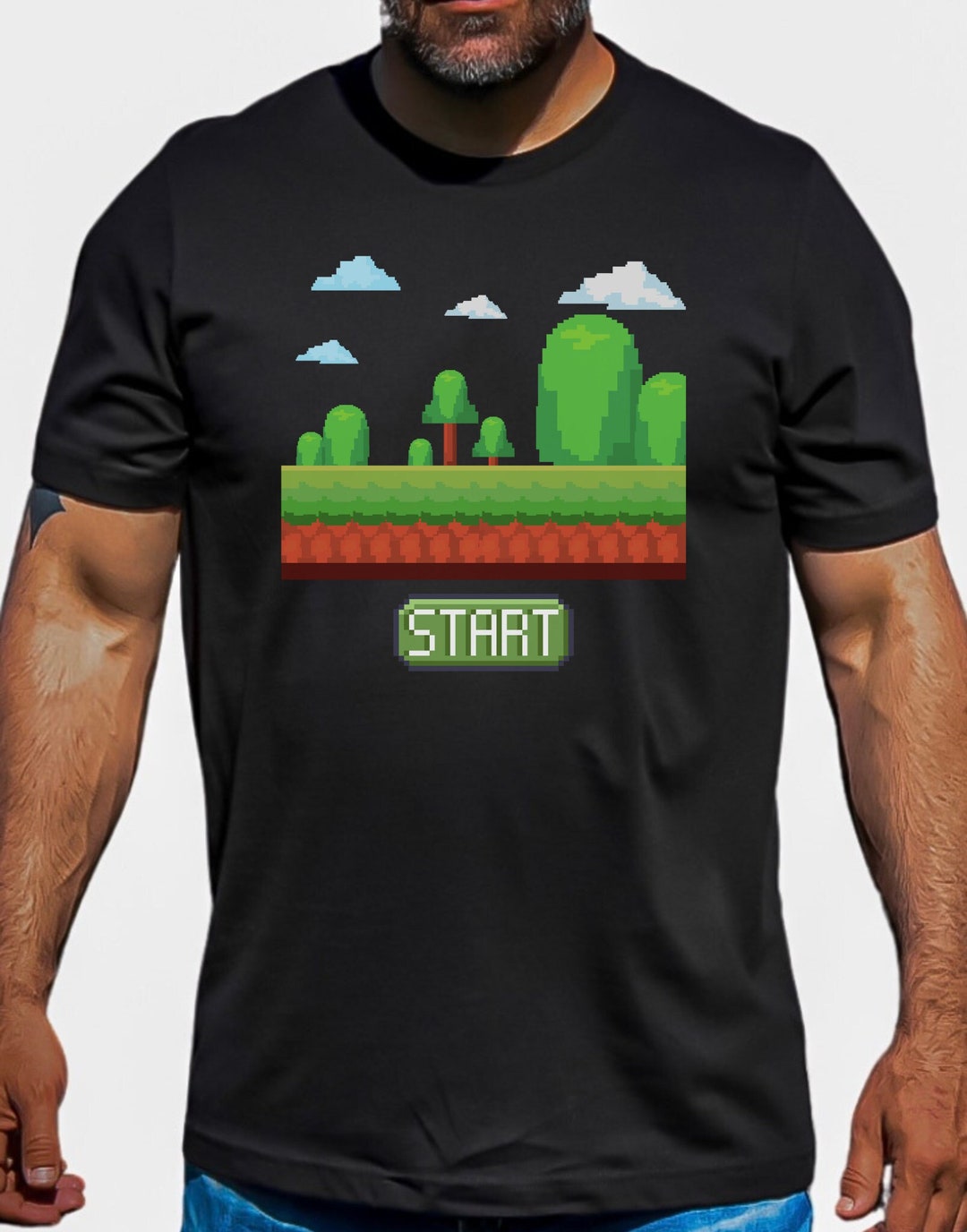 Video Game Start Shirt Begin Game on Start the Adventure Kick off Go ...