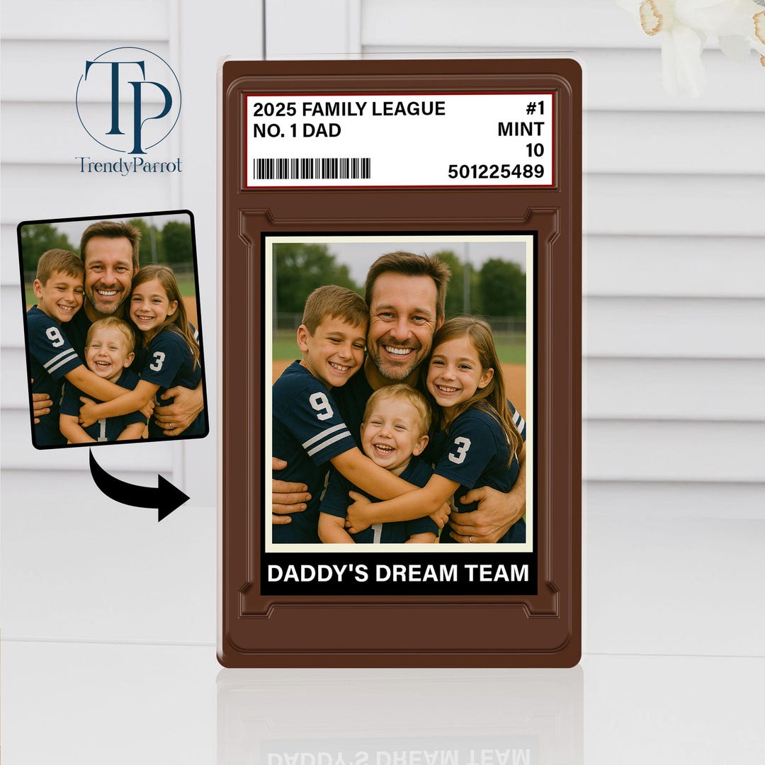 Personalized Father's Day Gift for Dad, Custom Family Photo Trading ...