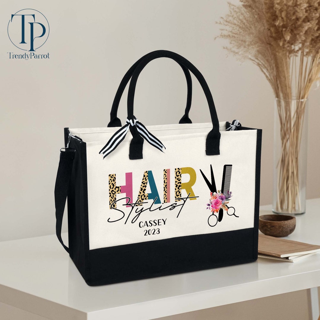 Personalized Hair Stylist Tote Bag, Hairdresser Bag, Beautician Tote ...