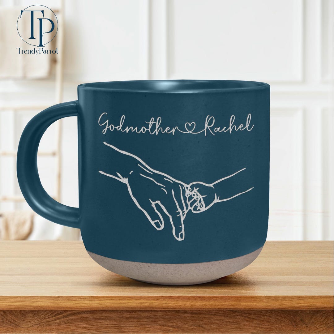 Custom Godmother Pottery Mug, Godmother Gift From Goddaughter Godson ...