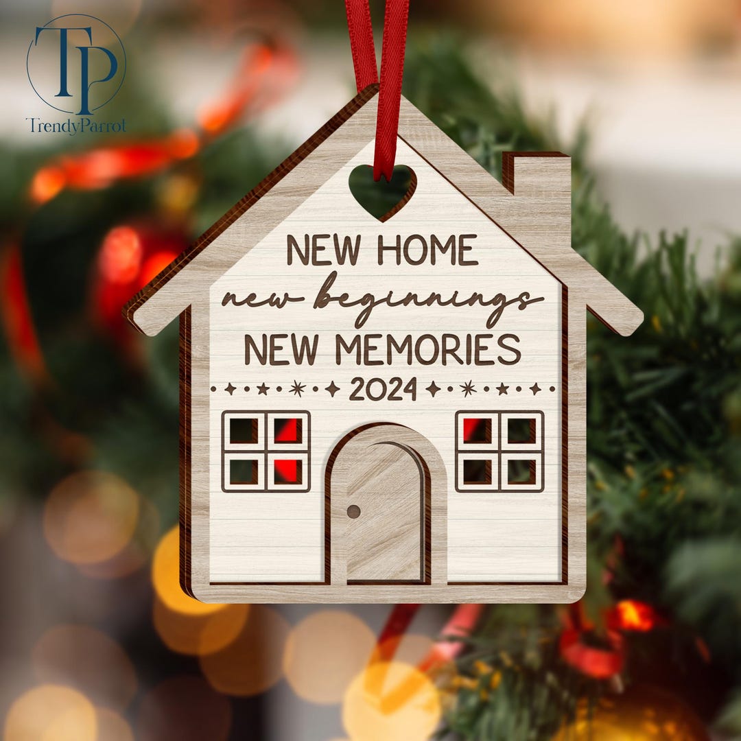 New Home 2 Layer Wooden Ornament, New Home Gift, Housewarming Gift, New ...