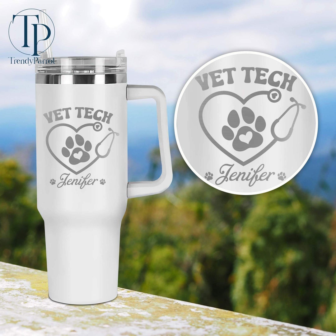Personalized Vet Tech Tumbler 40oz, Vet Tech Tumbler, Veterinarian Gift ...