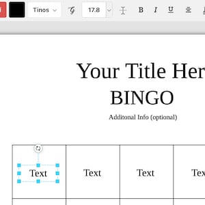 Bingo Card, Editable, Printable, Custom, Templett, Party, Games,8x11 In ...