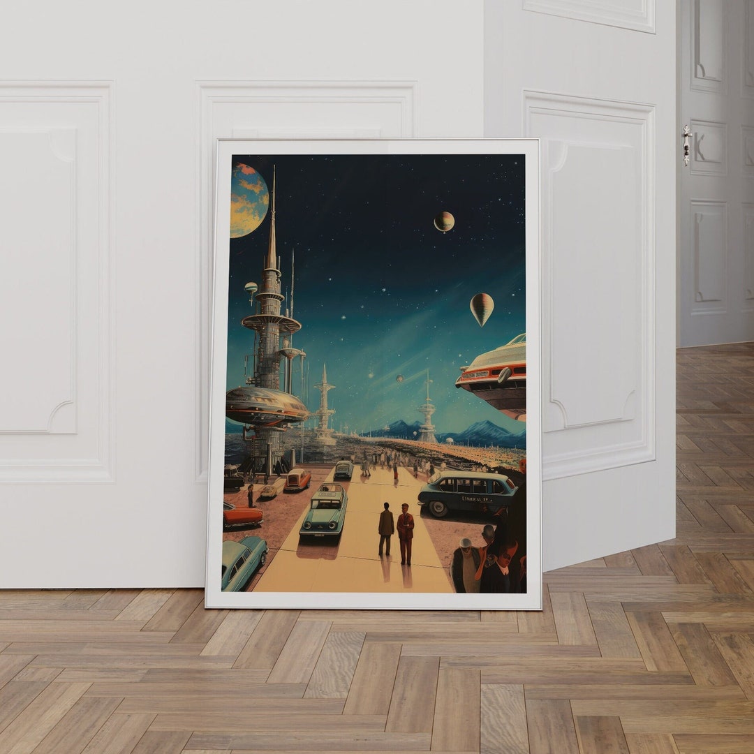 Space Vintage Art, Outer Space Art, Science Fiction, Space Art, Retro ...