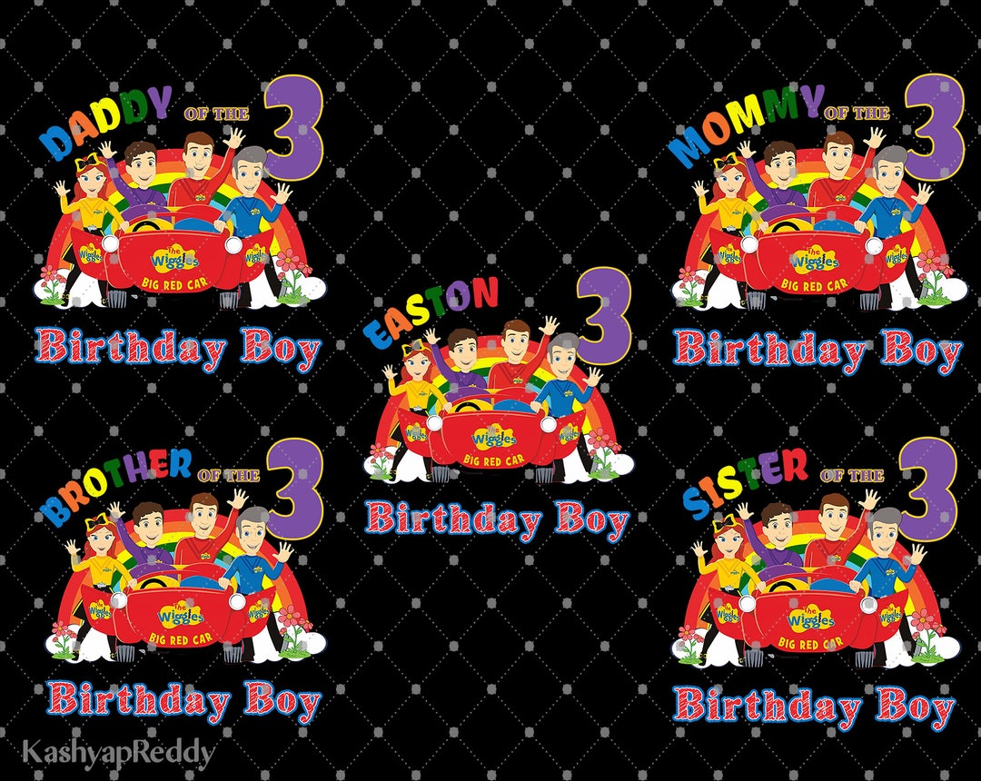 The Wiggles Birthday PNG Bundles Personalized the Wiggles - Etsy