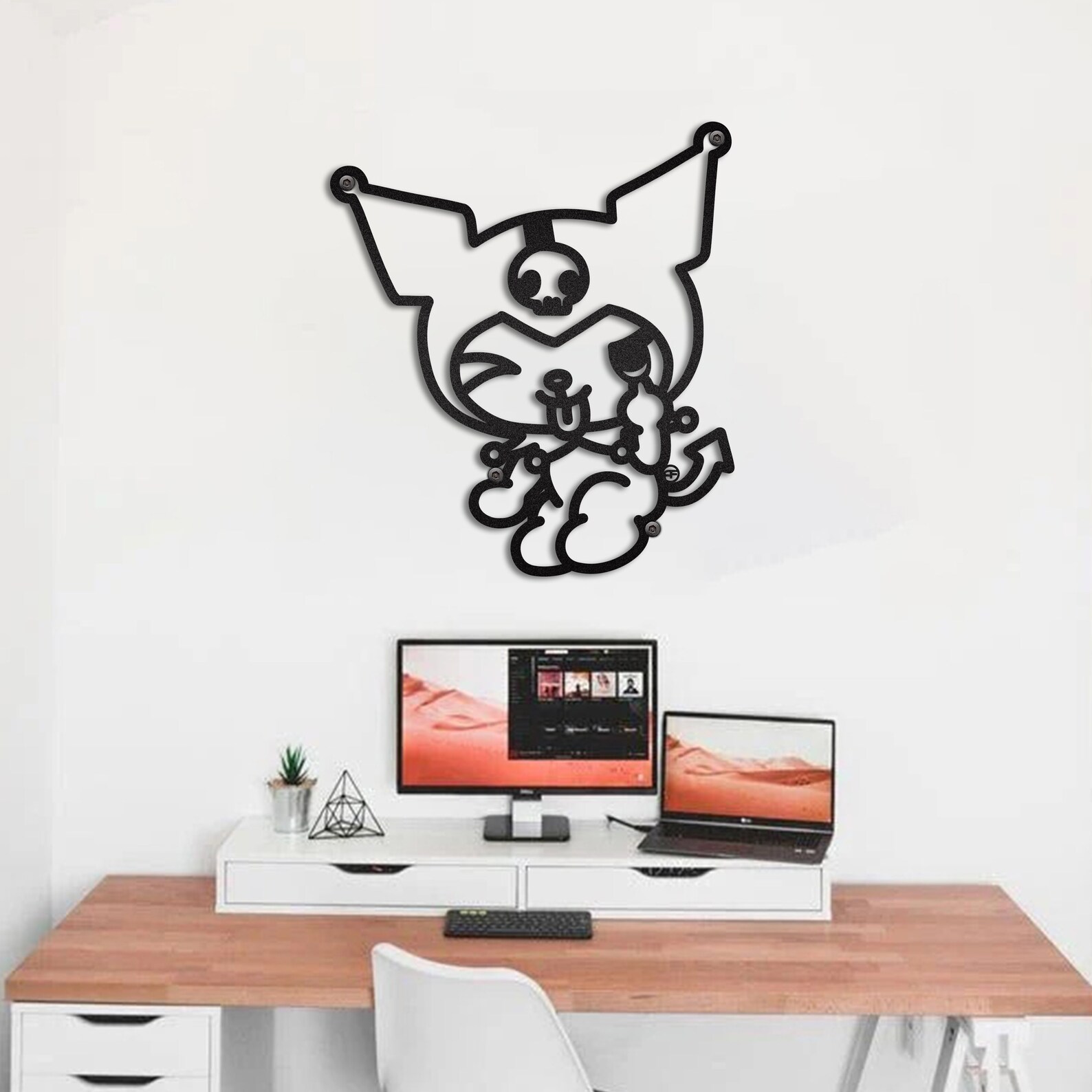 Kawaii Kuromi Metal Neon Light Sign Custom Neon Sign Art - Etsy