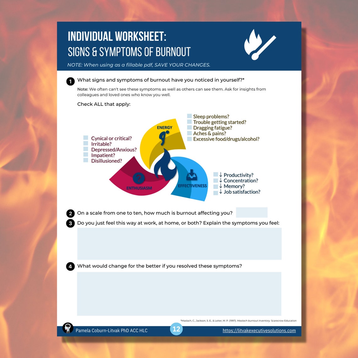 Digital Workbook on Burnout Recovery & Prevention 48 Pages of Tips and ...