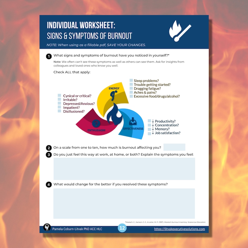 Digital Workbook on Burnout Recovery & Prevention (48 Pages of Tips and ...