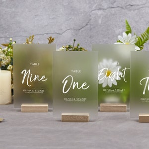 Acrylic Wedding Table Numbers Sign, Modern Minimalist Wedding Table ...