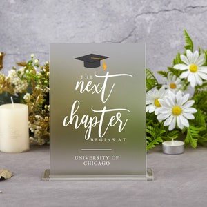 My Next Chapter Starts At, Personalized Graduation Party Decoration ...