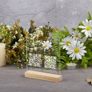 Connect With Us Social Media QR Code Sign, Let's Get Social Sign ...