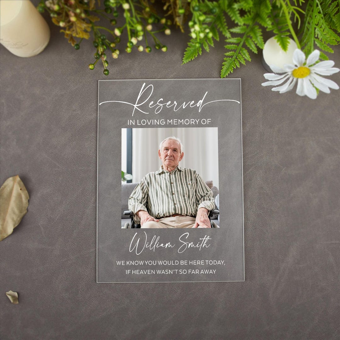 Reserved Memorial Sign, Personalized Memorial Plaque, in Loving Memory ...