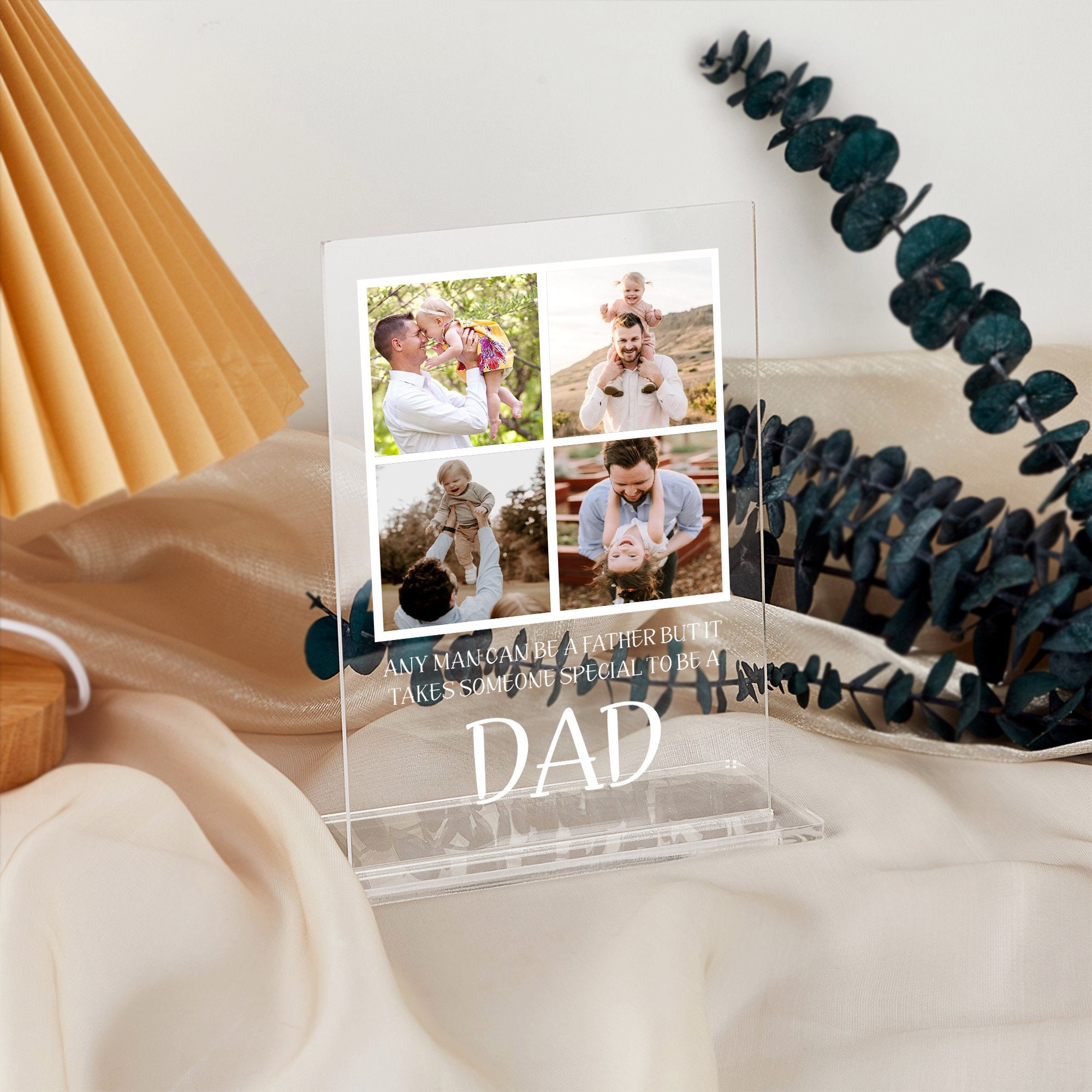 Gift for Dad Personalized Father and Kids Photo Plaque - Etsy Australia