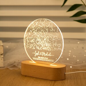 Custom Star Map by Date Nightlight, Star Map LED Desk Lamp,personalized ...